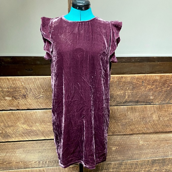 Chelsea & Violet | Dresses | Chelsea Violet Velvet Flutter Sleeve ...